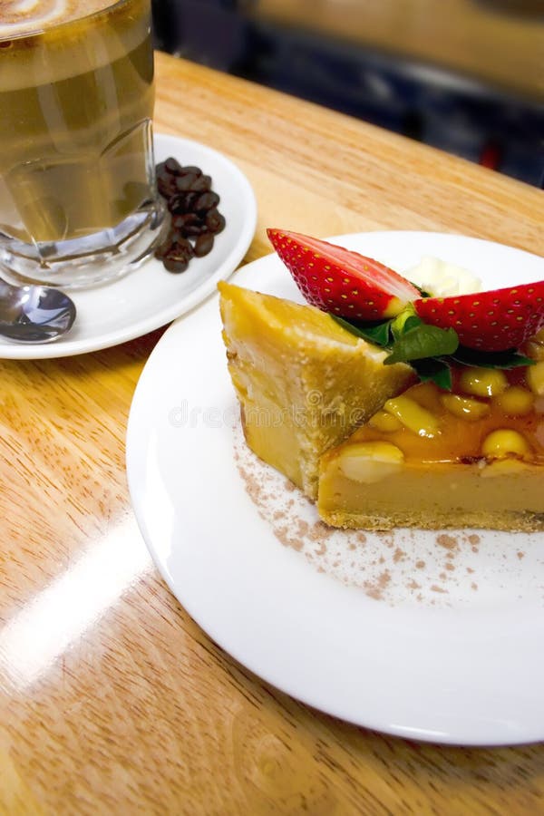 Coffee and Slice stock photo. Image of strawberry, dine - 640018