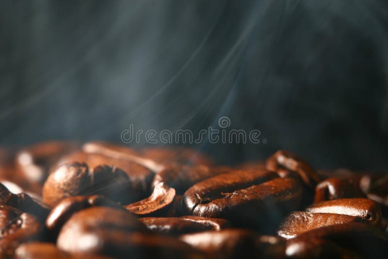 Coffee in smoke stock image. Image of ingredient, aromatherapy - 5726823