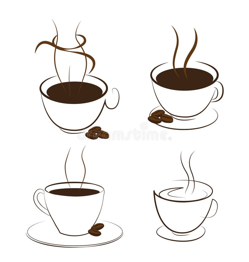 Coffee cup and smoke stock illustration. Illustration of business - 5288758