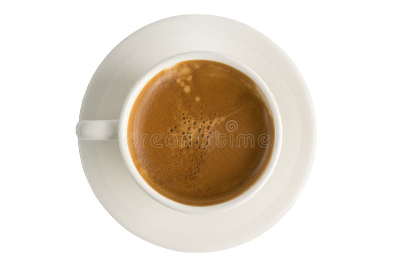Coffee with Smooth Cream on Isolate Background Stock Photo - Image of ...