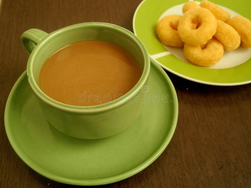 Coffee with Snacks in Late Morning Stock Image - Image of late, bakery ...