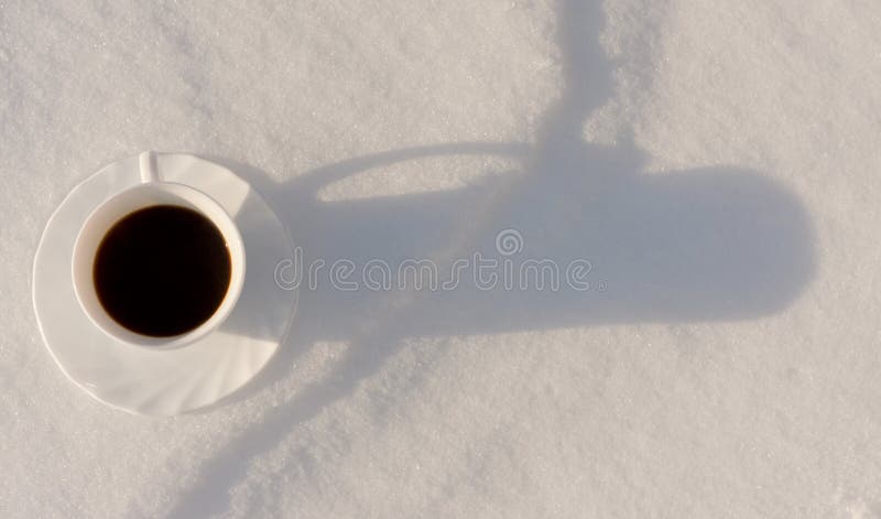 Coffee in the Snow stock photo. Image of cafe, snowy - 28310442