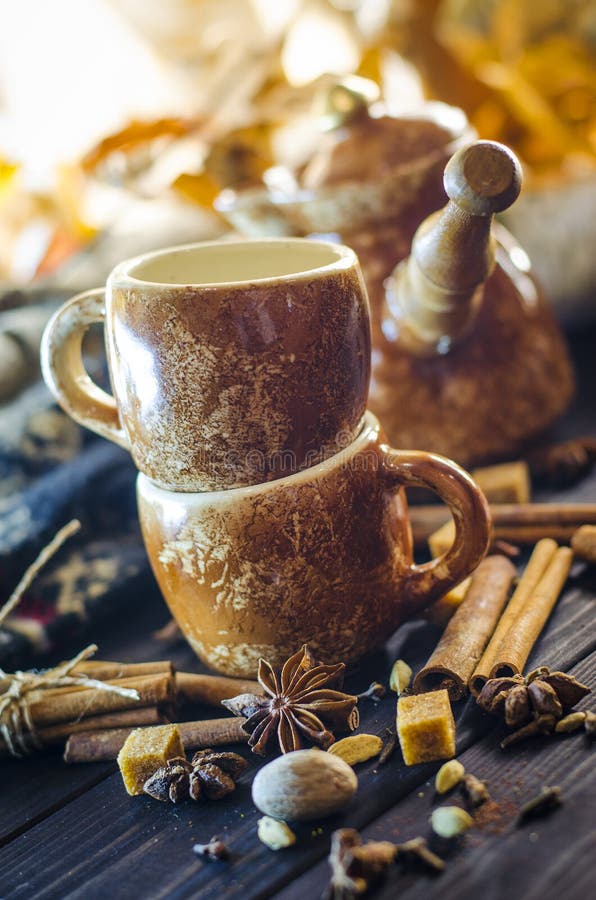 Coffee with spices stock image. Image of beverage, handful - 104461817