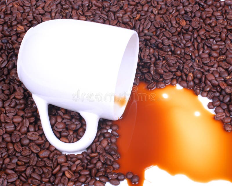Coffee Spill stock photo. Image of caffine, bean, drink - 23814432