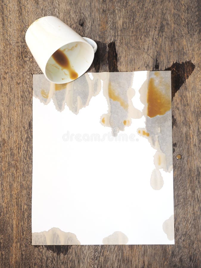 Coffee Spilled Out from White Cup Stock Image - Image of accident ...