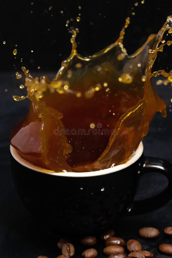 Coffee Splash stock photo. Image of splash, coffee, americano - 228955996
