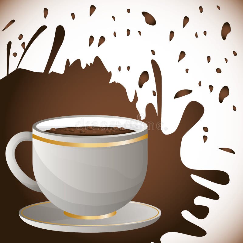 Coffee splash design stock vector. Illustration of gastronomy - 58662513