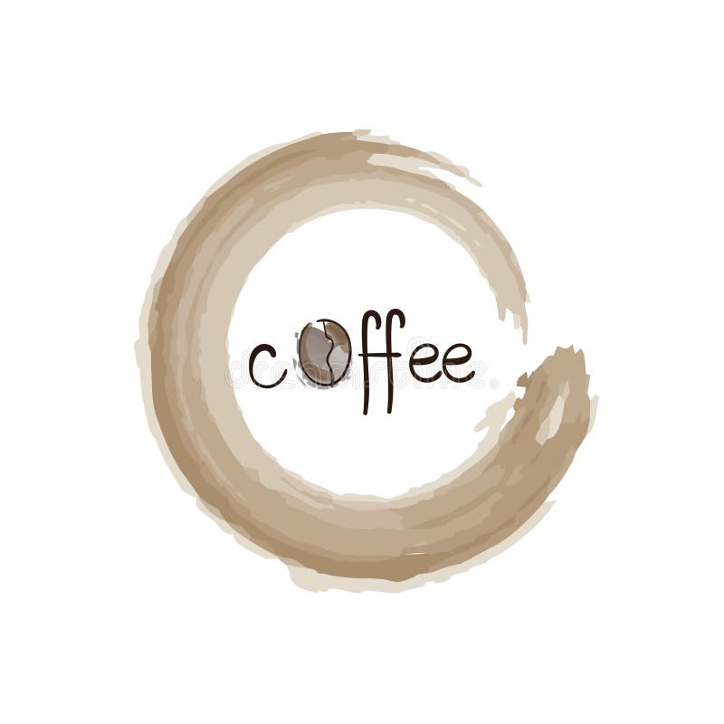 Coffee Splash. Hand Drawn Coffee Logo Stock Illustration - Illustration ...