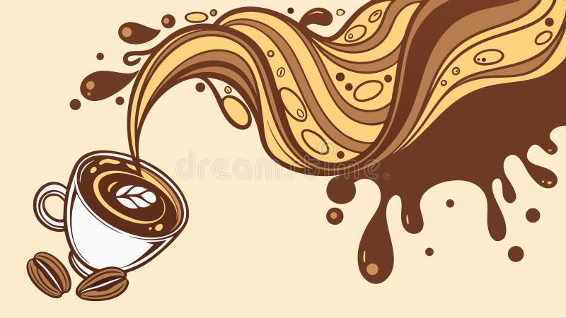 Coffee Splash Wave, Hot Beverage and Drink Art and Coffee Break and ...
