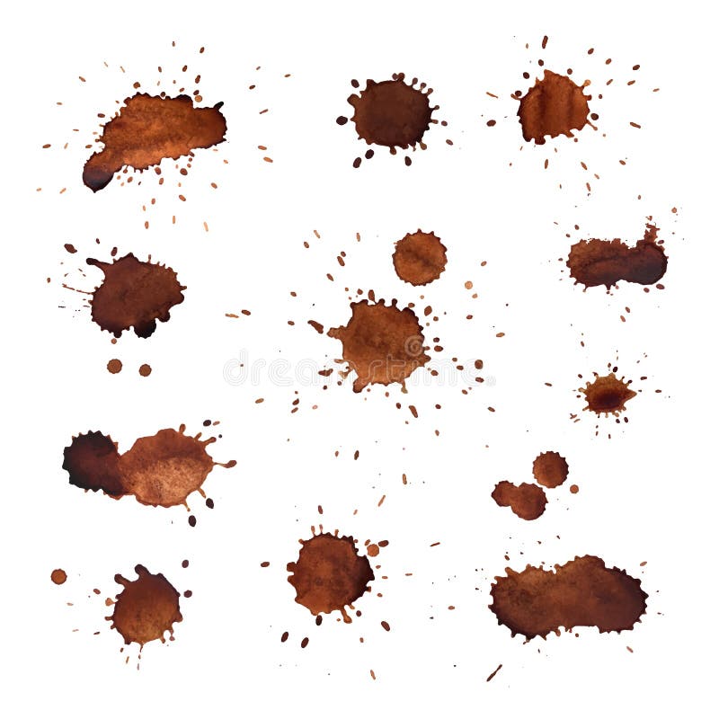 Coffee splashes vector, stock vector. Illustration of dirty - 96940323