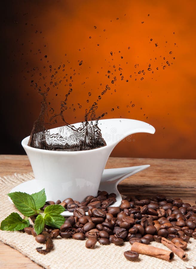 Coffee splashes stock image. Image of traditional, splashes - 58334103