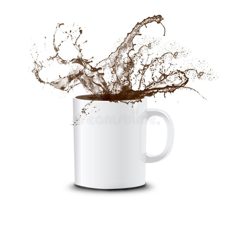 Coffee splashing stock image. Image of cappuccino, isolated - 6503657