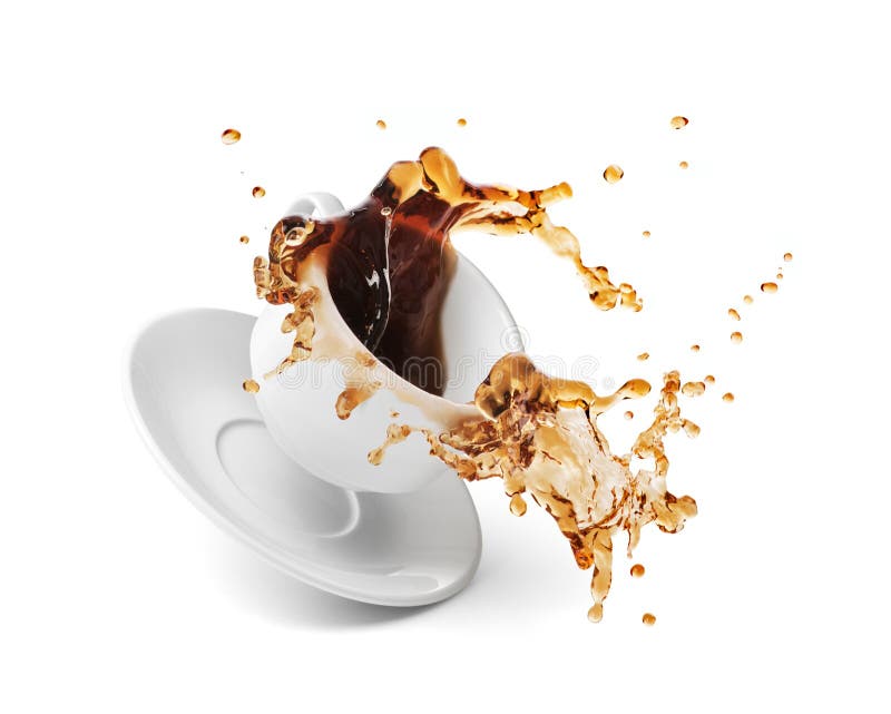 Coffee Splashing Out of a Cup Stock Image - Image of bubble, abstract ...