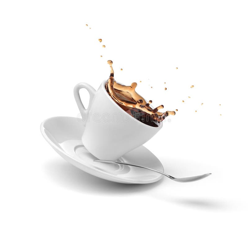 Coffee Splashing Out of a Cup Stock Image - Image of morning, java ...