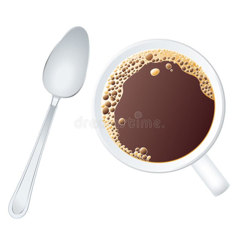 Coffee spoon stock vector. Illustration of beverage, dish - 12534613