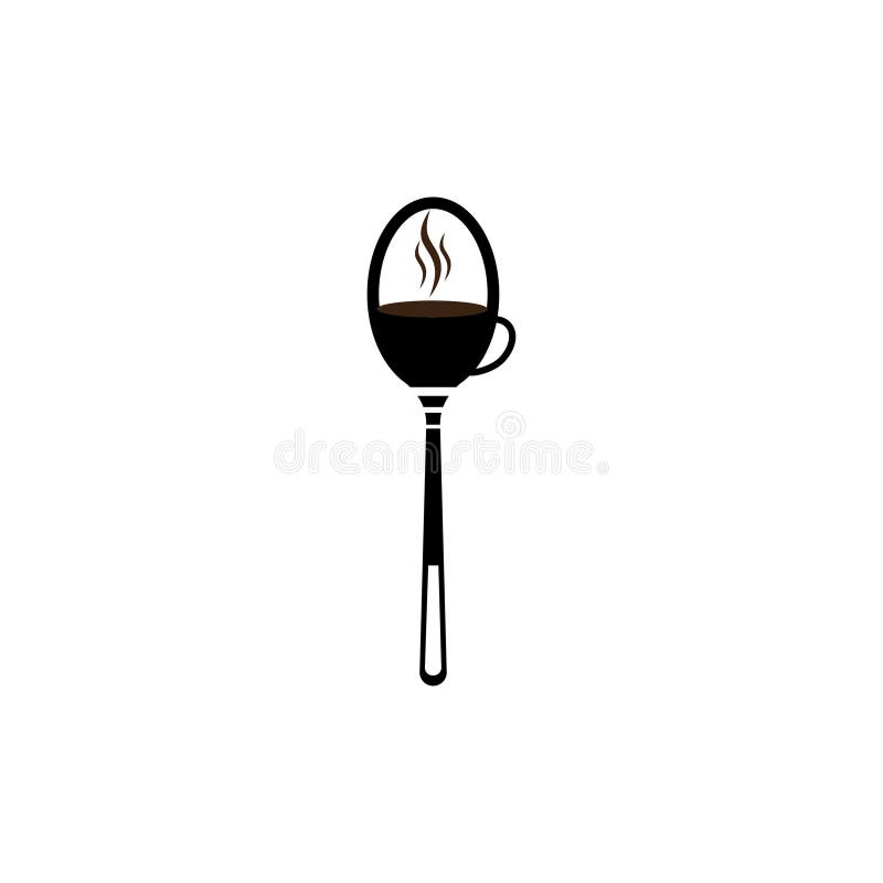 Coffee Spoon Creative Logo Abstract Vector Illustration Design Stock ...