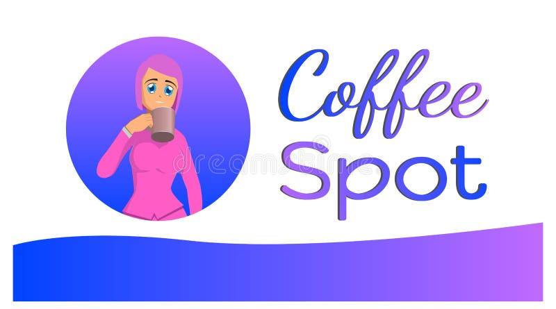 Coffee Spot Ad Display Design. Activity Break Screen Notification ...