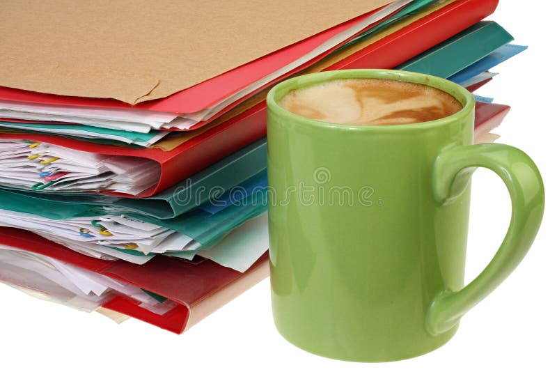Cup of Coffee and Stack of Cookies Stock Image - Image of drink ...