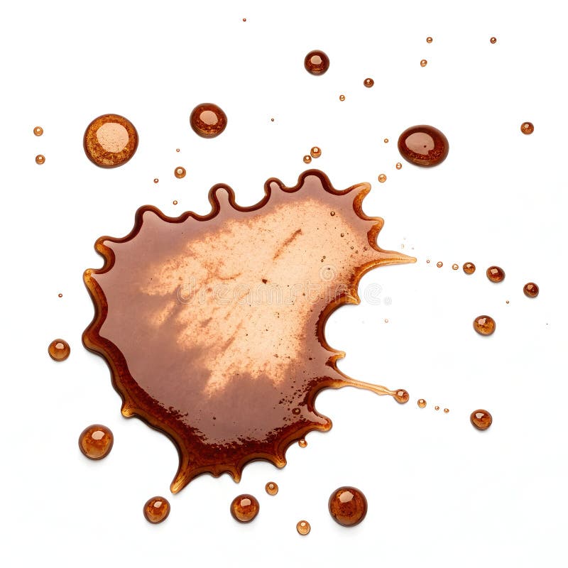 Coffee Stain Abstract Isolated on White Background Stock Illustration ...