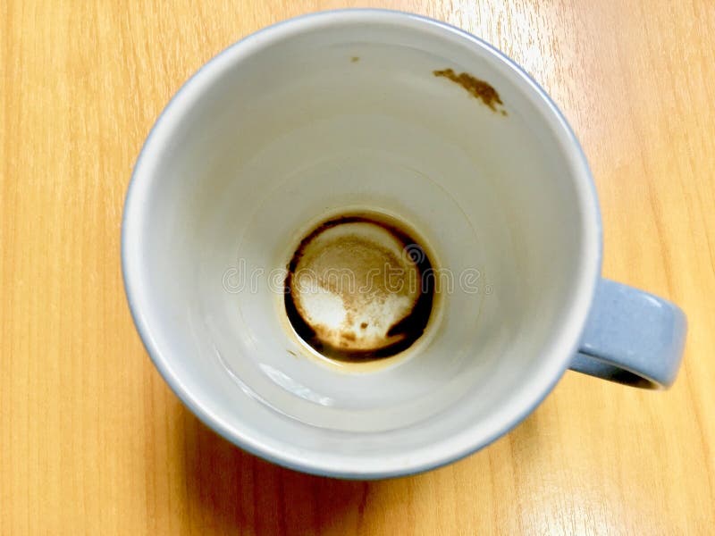 Coffee Stain in the Bottom of the Cup Stock Image - Image of stain ...