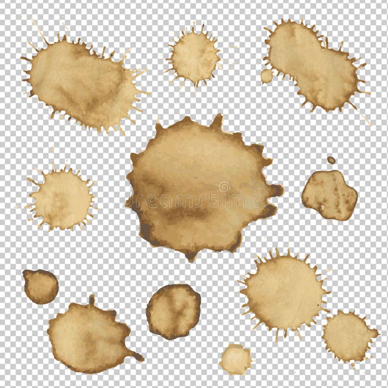 Coffee Stain Collection stock vector. Illustration of beverage - 195393725