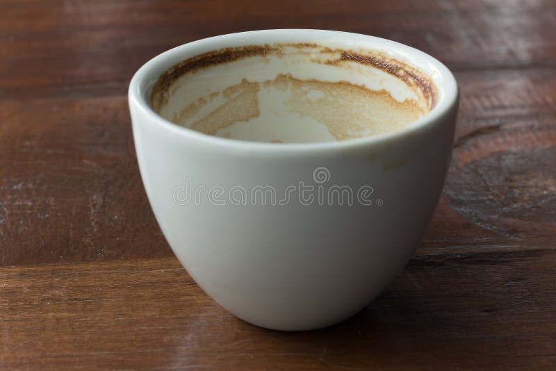 Coffee Stain on almost Empty White Cup Stock Image - Image of hipster ...