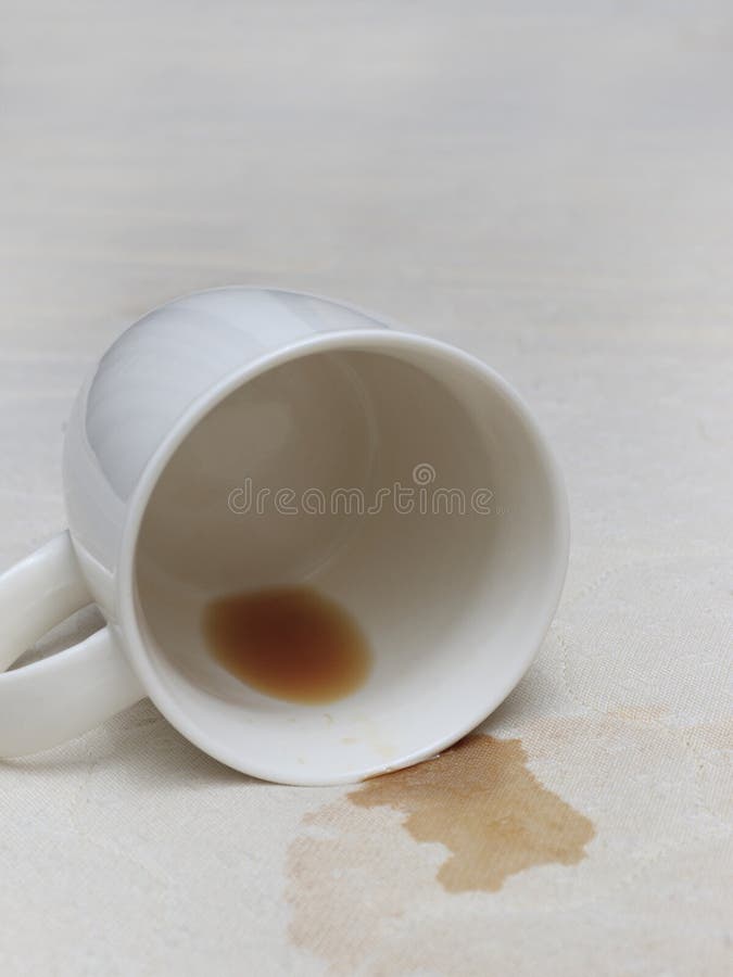 Coffee Stain on the Fabric. the Concept of Contamination and Stain ...