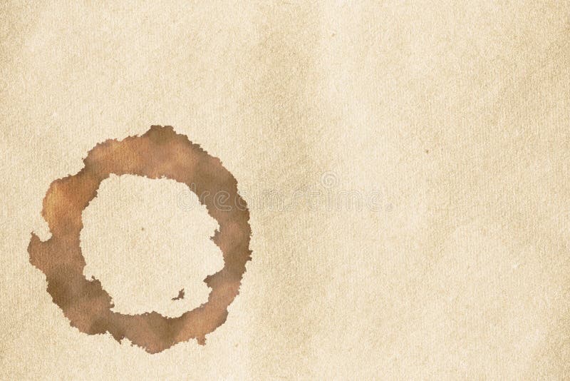 Coffee stain on paper stock image. Image of drink, ring - 215900647