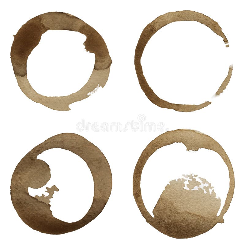 Coffee Stain Rings Vector stock illustration. Illustration of ...