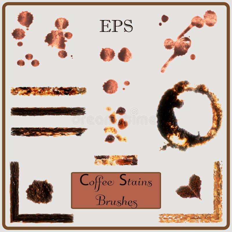 Coffee Stain Set stock vector. Illustration of pattern - 55451577