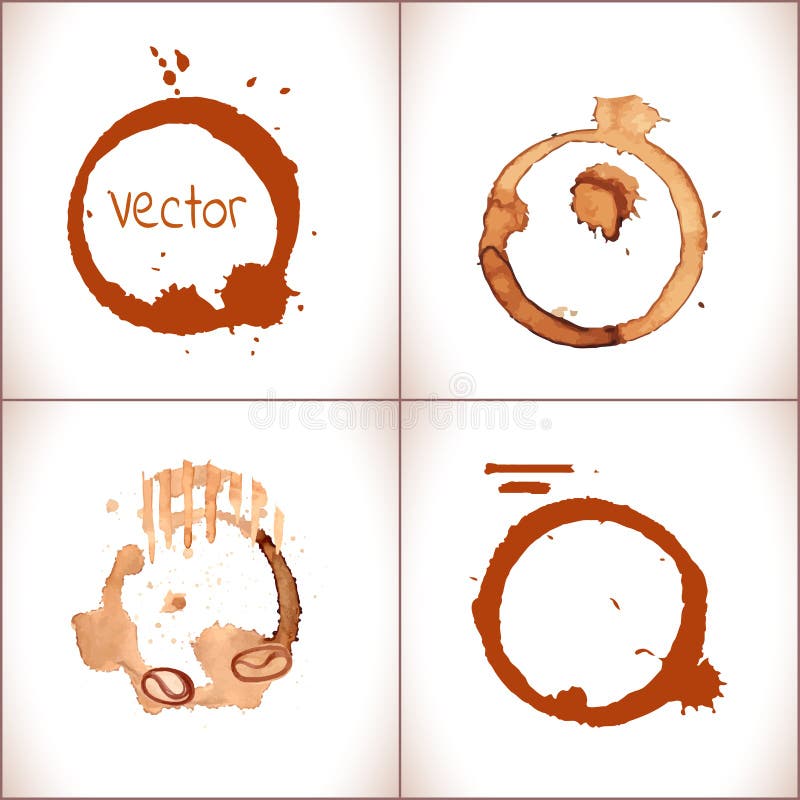 Coffee Vector Stain on a White Background. Stock Vector - Illustration ...
