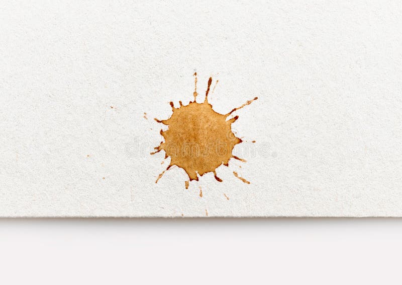 Coffee Stain on White Paper Stock Image - Image of circle, dirt: 69214761