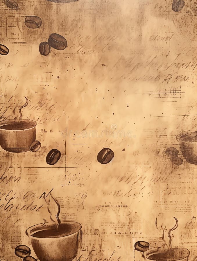 Coffee Stained Sheet Background Crafting Scrapbooking, Design Seamless ...