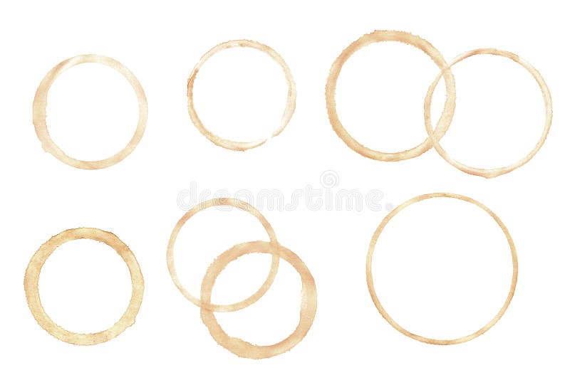 Coffee Stains Marks or Rings Stock Illustration - Illustration of round ...