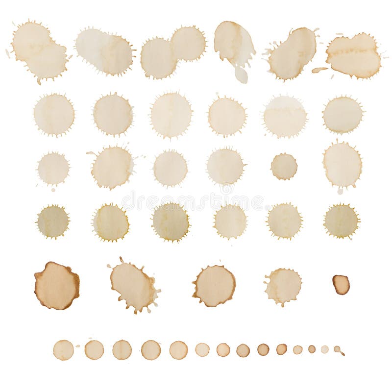 Coffee stains stock illustration. Illustration of color - 33556944