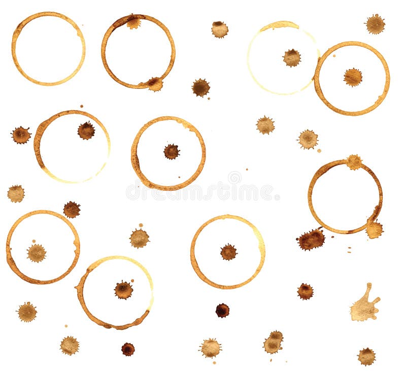 Coffee Stains Vector stock vector. Illustration of collection - 68359146