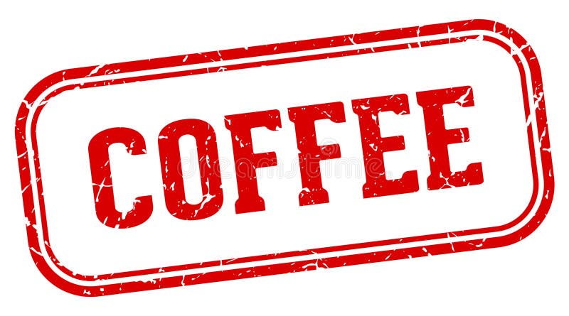 Coffee Stamp. Coffee Rectangular Stamp on White Background Stock Vector ...