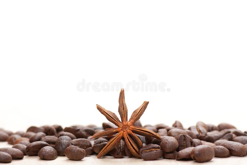 Coffee and star anise stock image. Image of cafe, aromatic - 31464549