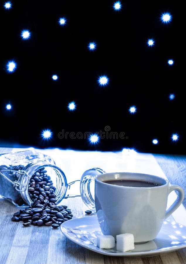 Coffee between stars stock image. Image of last, lighted - 107832121