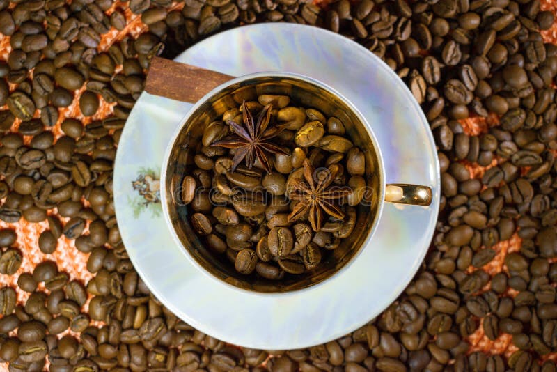 Coffee Still Life, Cup with Cinnamon Stock Photo - Image of nature ...