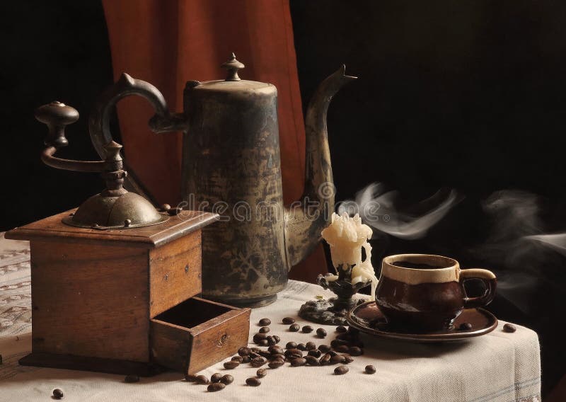 Coffee Still Life stock photo. Image of extinct, traditional - 63587932
