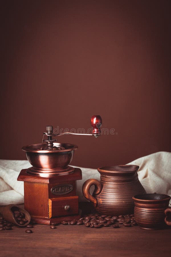 Coffee cup still life stock image. Image of stand, beans - 84195849