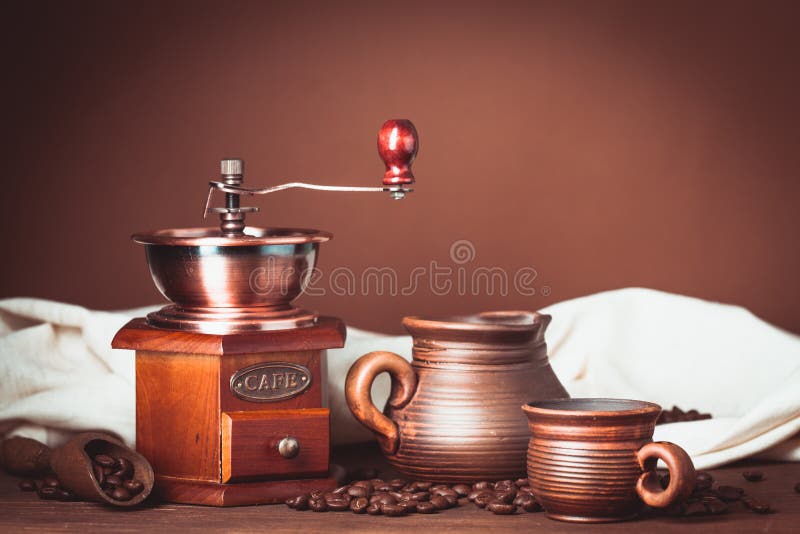 Coffee cup still life stock image. Image of stand, beans - 84195849