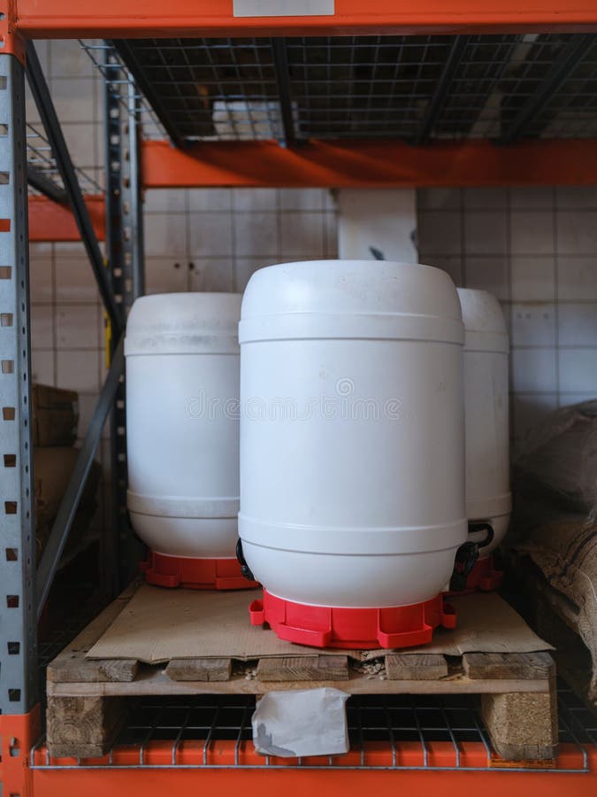 Coffee Storage Containers Industrial Setup Stock Image - Image of ...