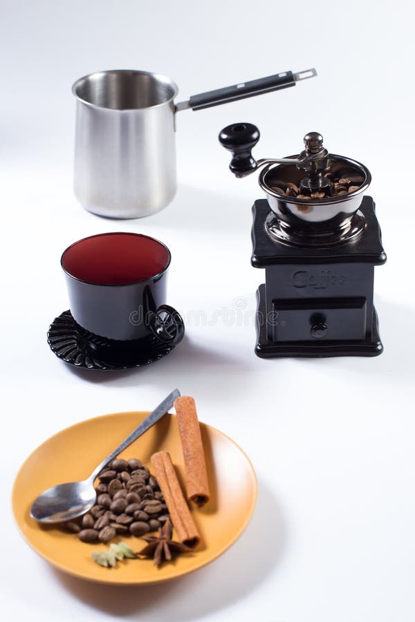 Coffee Stuff. Manual Coffee Grinder. Making Cofffee Stock Photo - Image ...