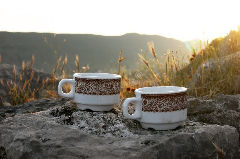 Coffee at sunset stock image. Image of drink, junket - 63912571