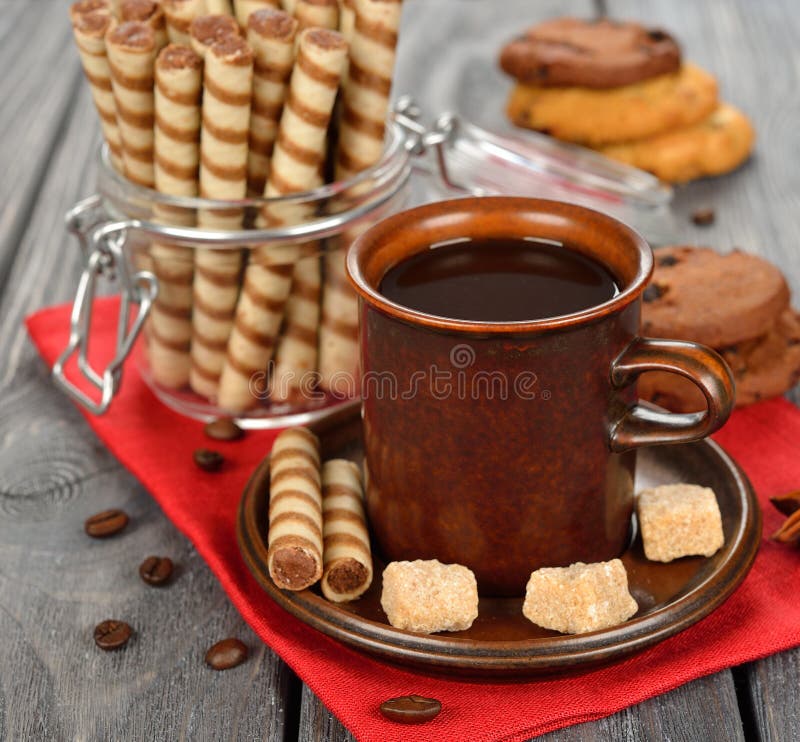 Coffee and sweets stock image. Image of gourmet, dessert - 35261731