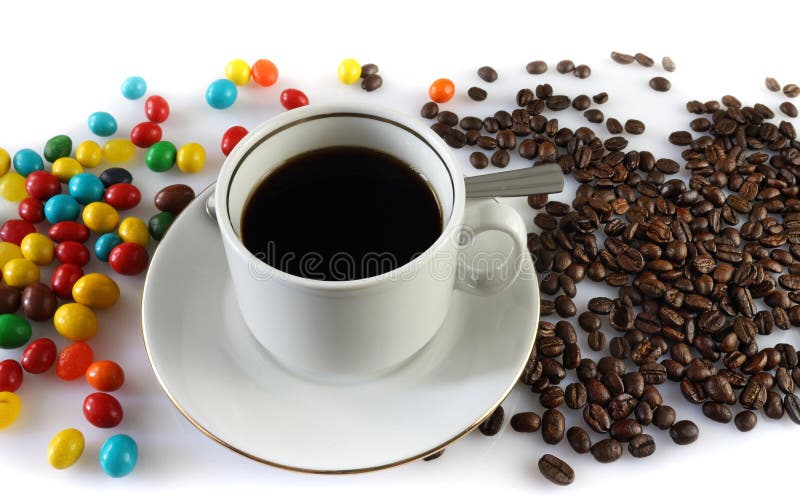Coffee and sweets stock image. Image of glaze, spoon - 77631747