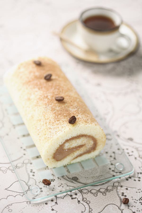 Strawberry Swiss Roll stock image. Image of detail, ingredient - 33901823