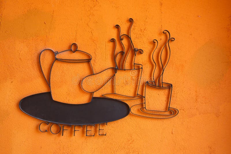 Coffee symbol stock photo. Image of objects, iron, rough - 30219302